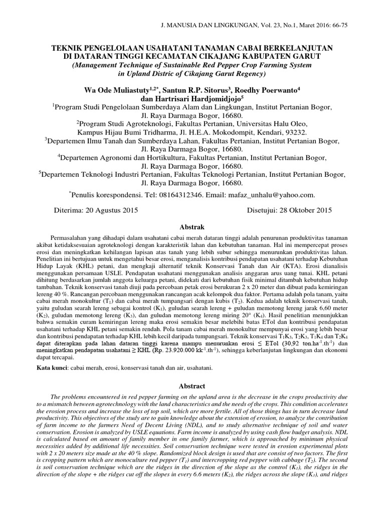 Teknik Usahatani Cabai Berkelanjutan | PDF | Teknologi & Rekayasa | Sains & Matematika