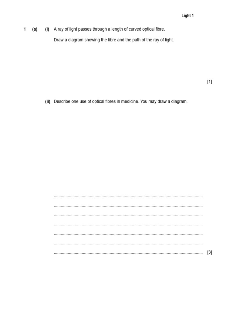 Light 1 QP | PDF