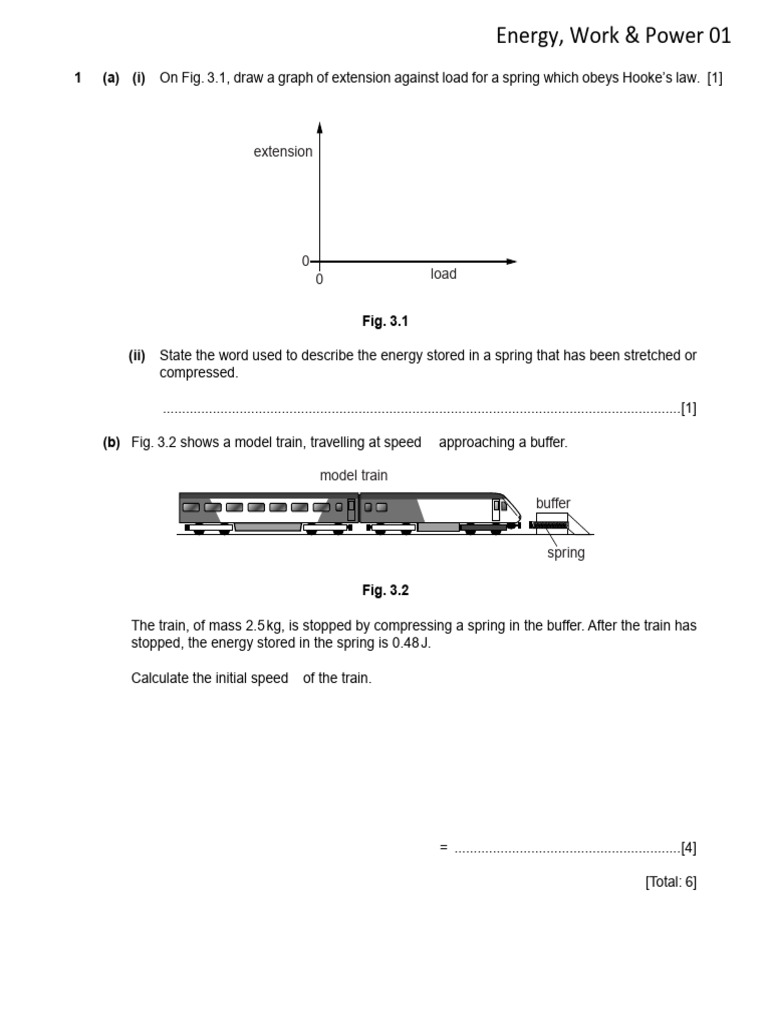 Energy Work Power 01 QP | PDF