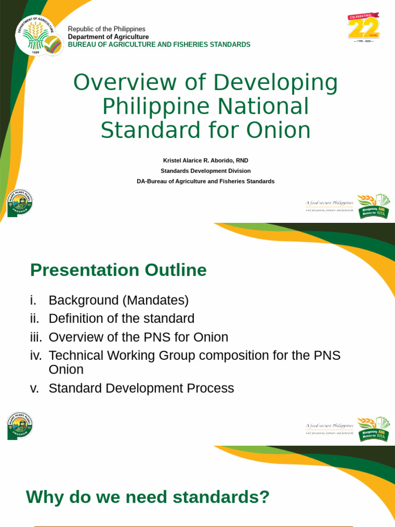 Developing PNS for Onion in the Philippines | PDF | International ...