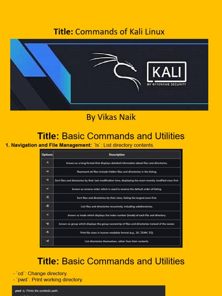 3-Commands of Kali Linux | PDF