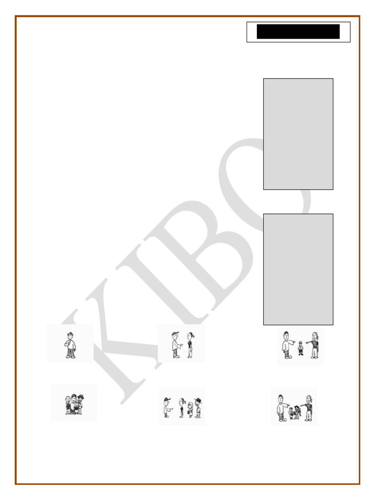 Sujeto-Pronombres-Adj. Posesivos-Inglés-Kibo | PDF