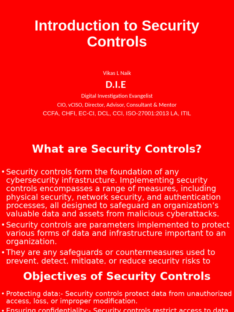 Introduction To Security Controls | PDF