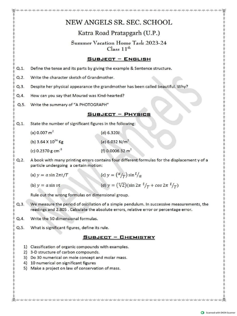 11th home task | PDF