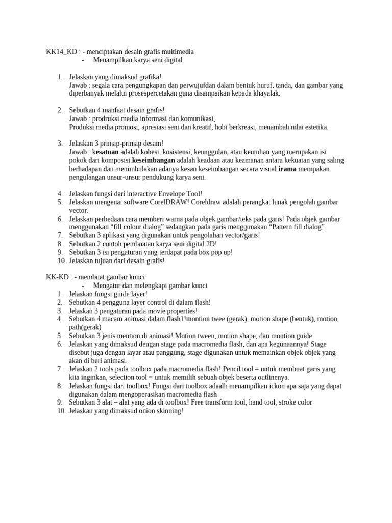 Kls XI kk14 Dan KK Dan Flesh | PDF