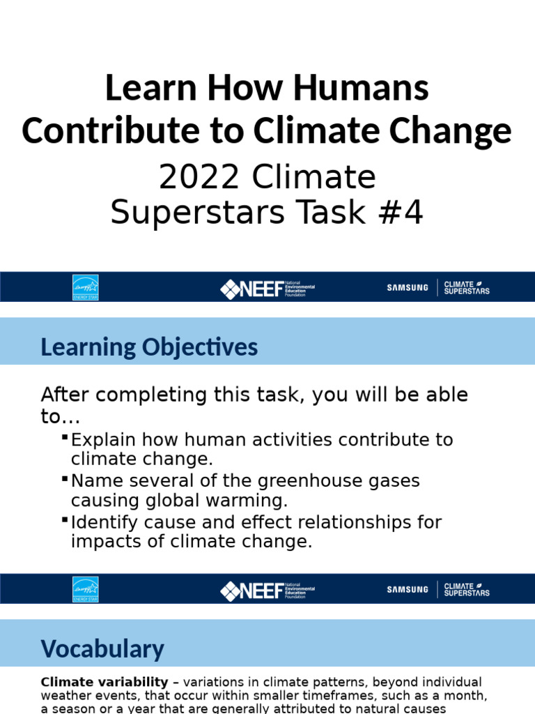 Task04 - Learn How Humans Contribute To Climate Change | PDF ...