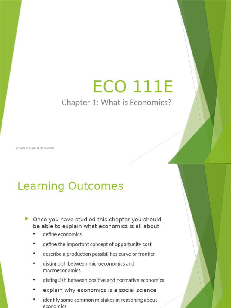 Introduction To Economics - Chapter 1 | PDF