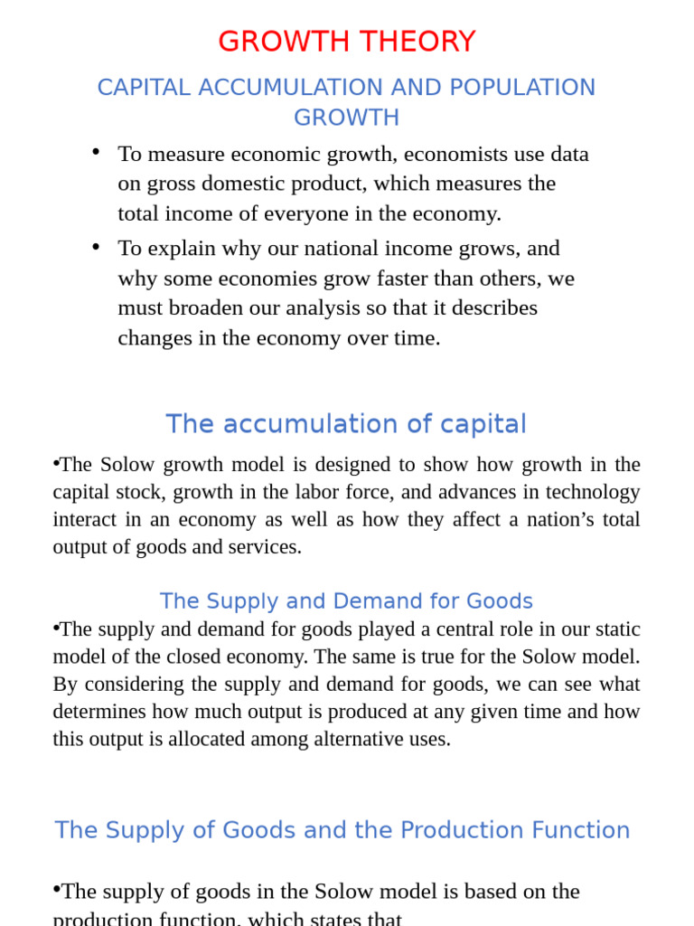 Growth Theory | PDF