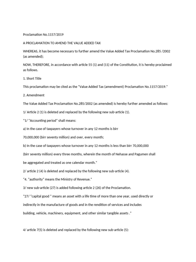 Proclamation No-WPS Office | PDF | Value Added Tax | Finance & Money ...