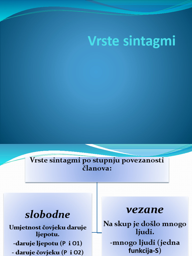 3 Vrste Sintagmi | PDF