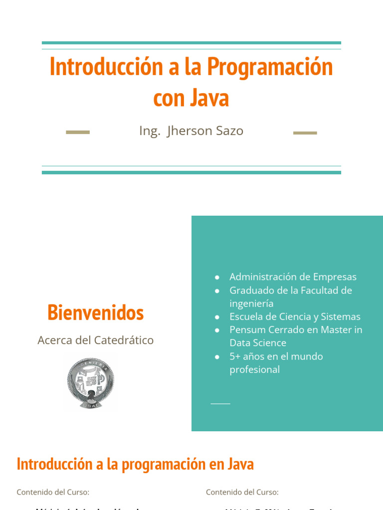 Introducción a la Programación en Java | PDF | Programación de computadoras | Java (lenguaje de ...