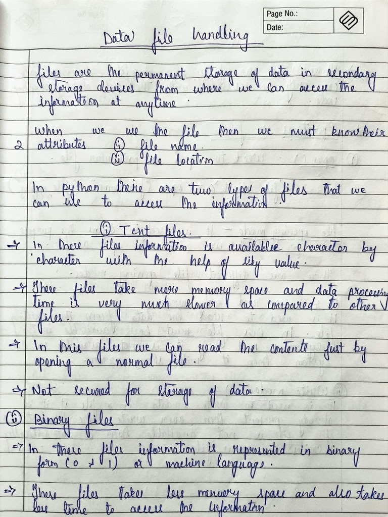 Data File Handling | PDF