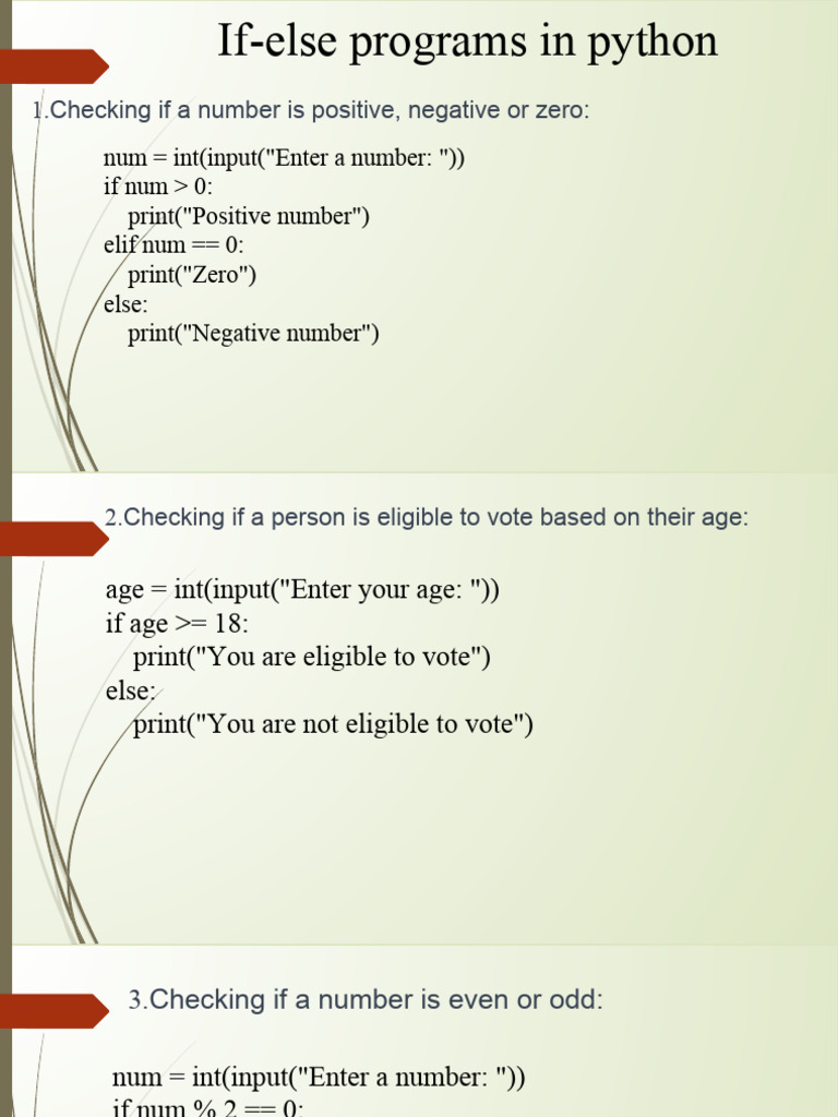 if-else programs | PDF
