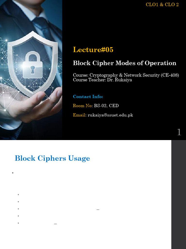 Lecture#05-DES Modes of Operation | PDF