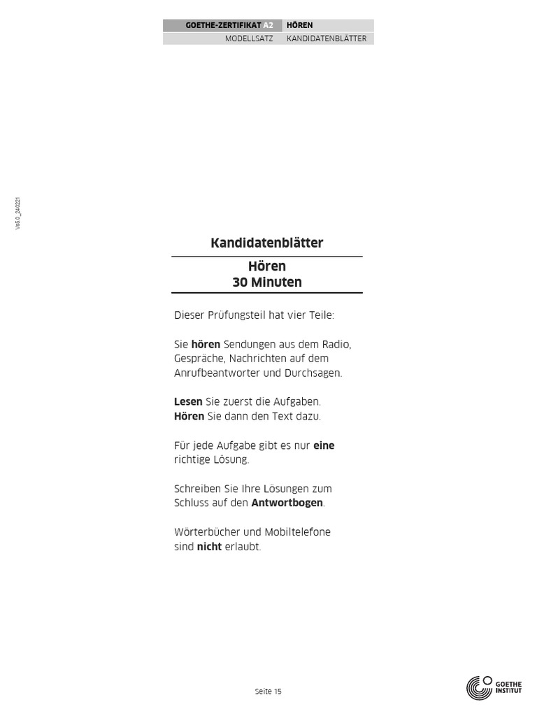 A2 Modellsatz Erwachsene 17 21 | PDF