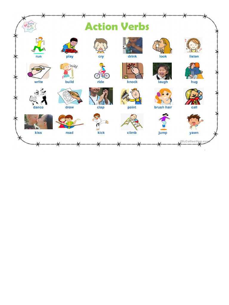 Action Verbs - JPG | PDF