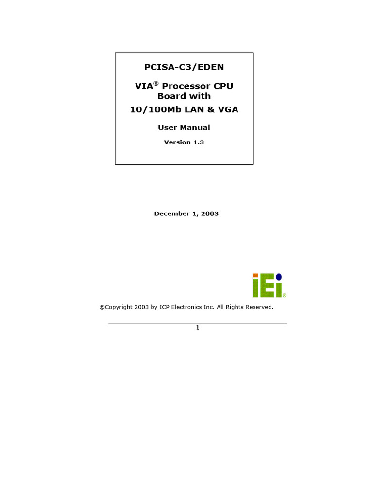 pc05 - MANUAL PLACA CPU C800EVR - 1 GIGA PCISA | PDF