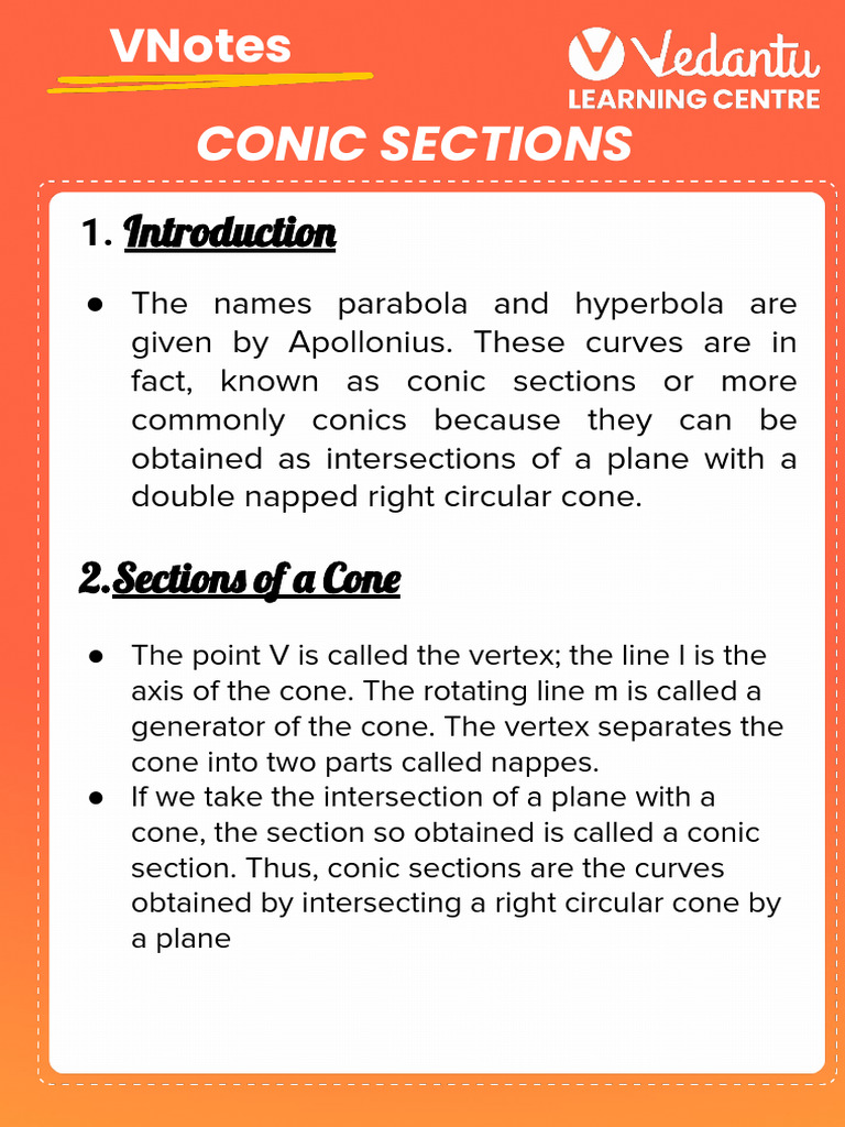 Conic Section - TG1 | PDF