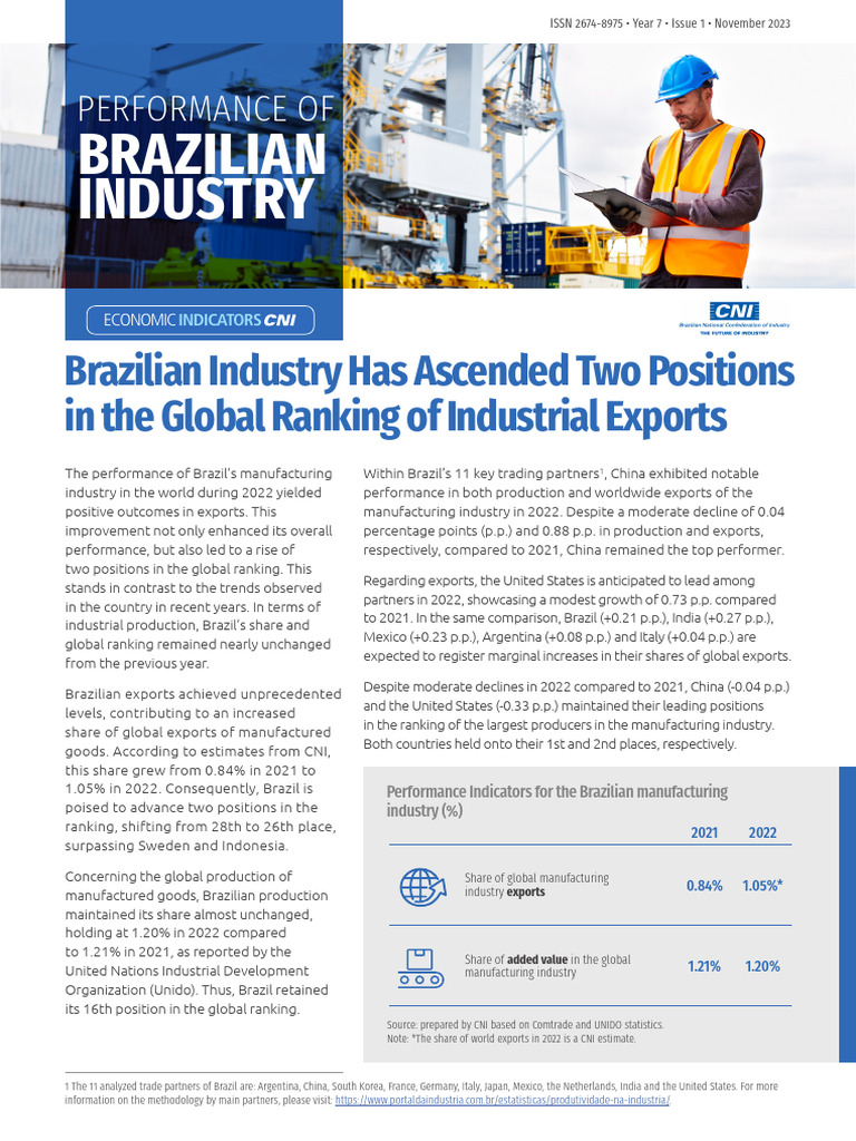Performance of Brazilian Industry | PDF
