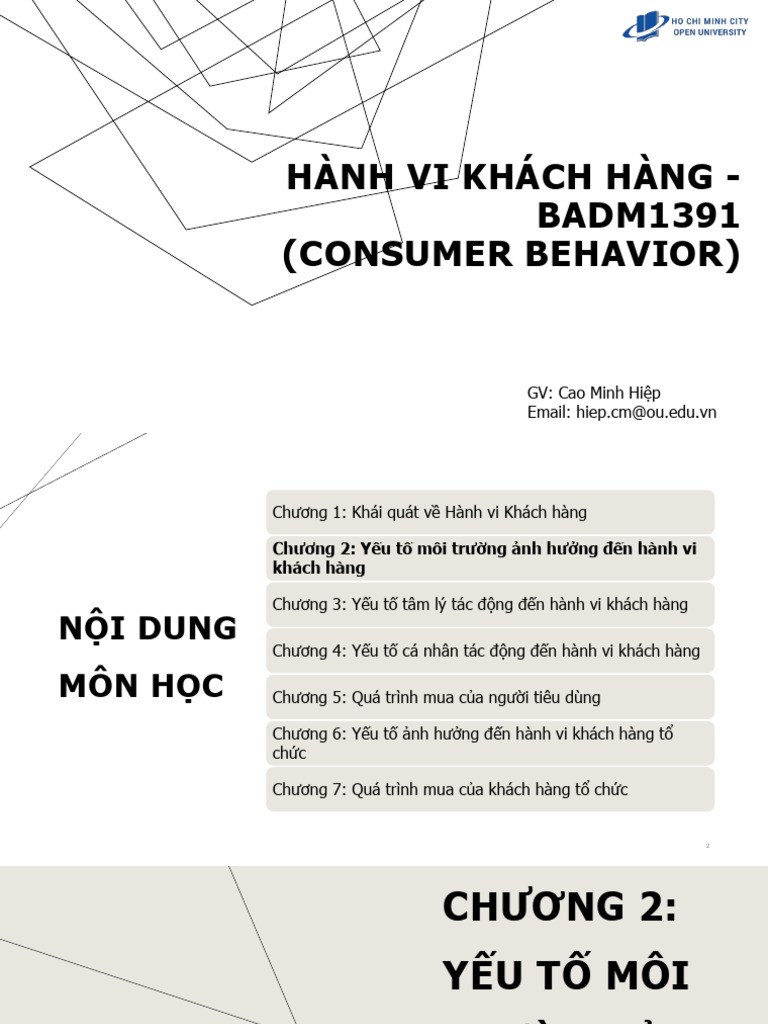 HÃ NH VI Khã¡ch Hã ng-BADM1391 - 2024 - Lession 2 (Student Ver) | PDF