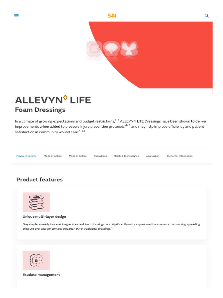 ALLEVYN LIFE Foam Dressings - Smith+Nephew USA | PDF