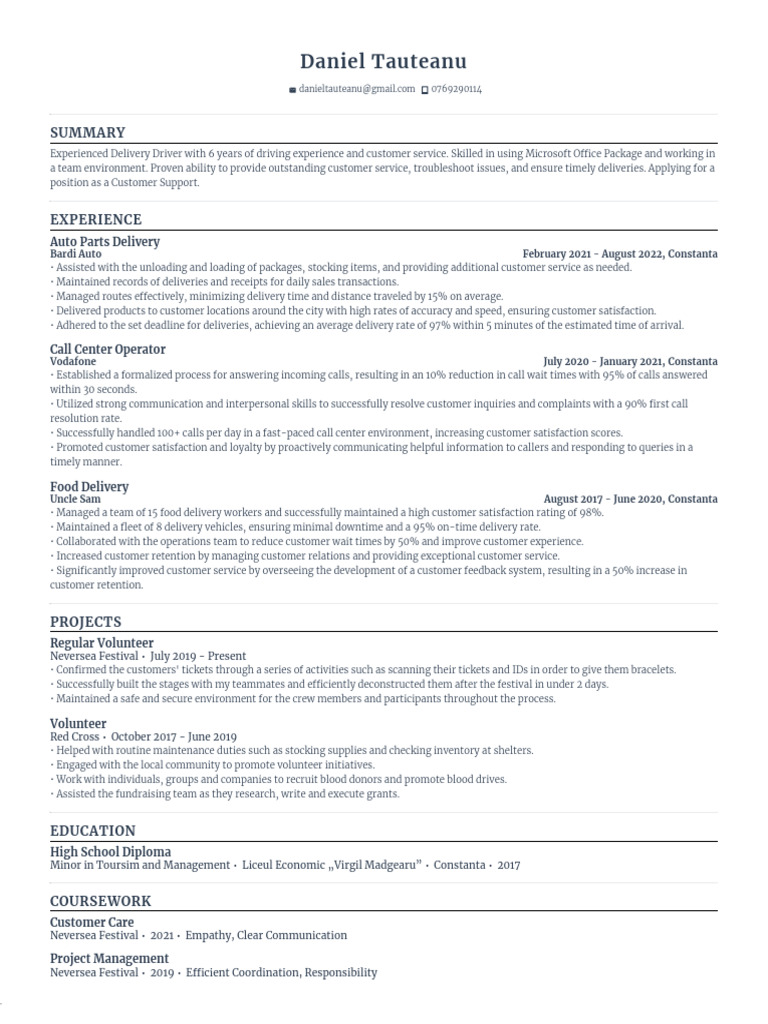 Daniel Tauteanu CV | PDF