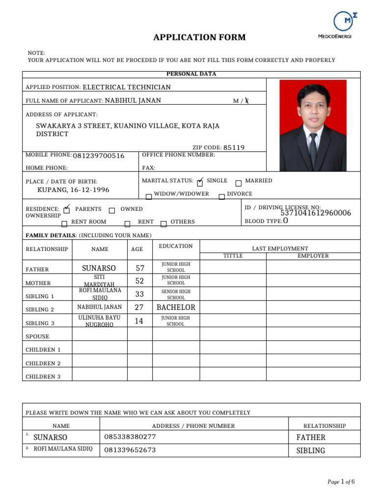 ISO_Application Form MPI_English | PDF