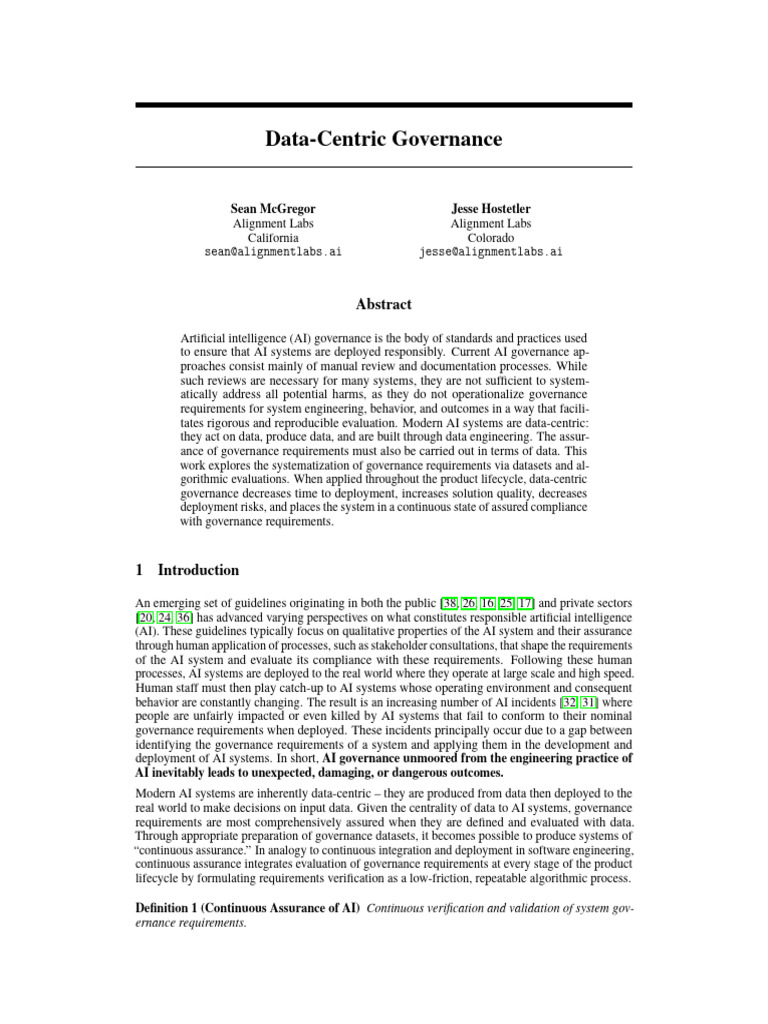 Data Centric Govern | PDF