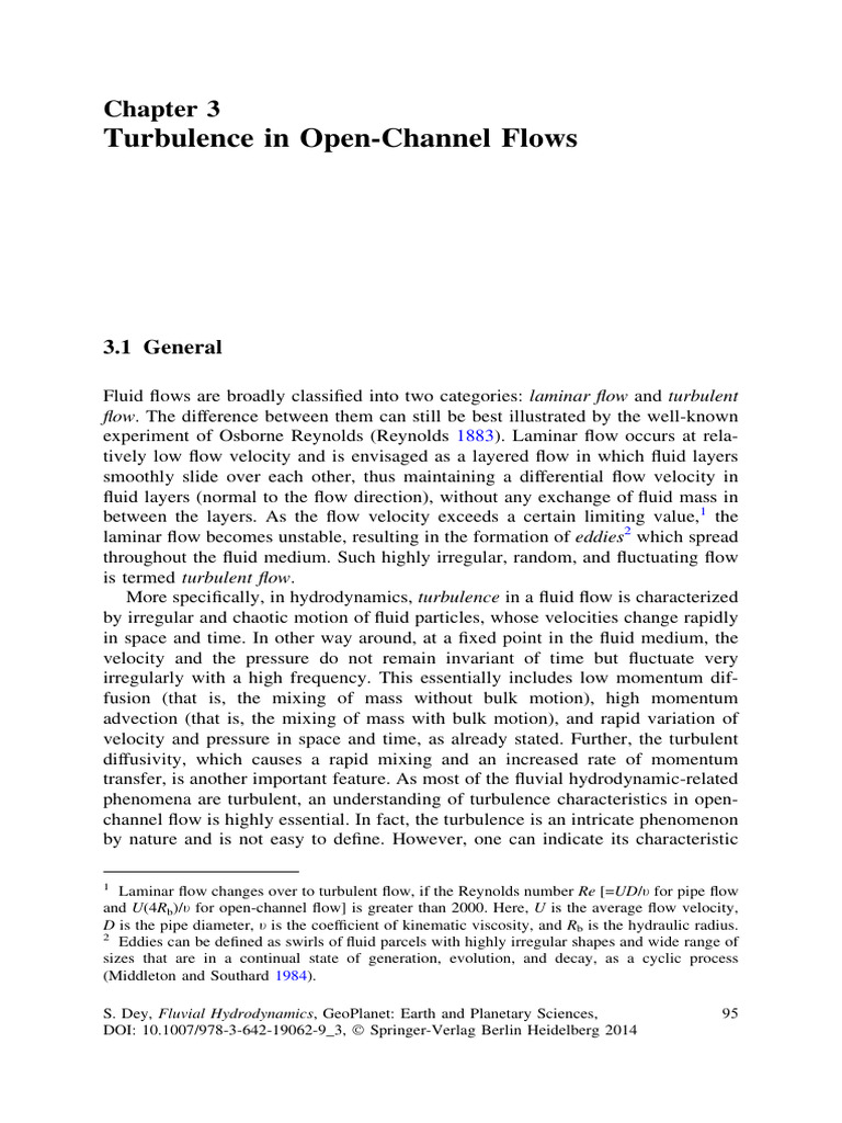 Chapter 3 - Fluvial Hydrodynamics - Dey 2014 | PDF