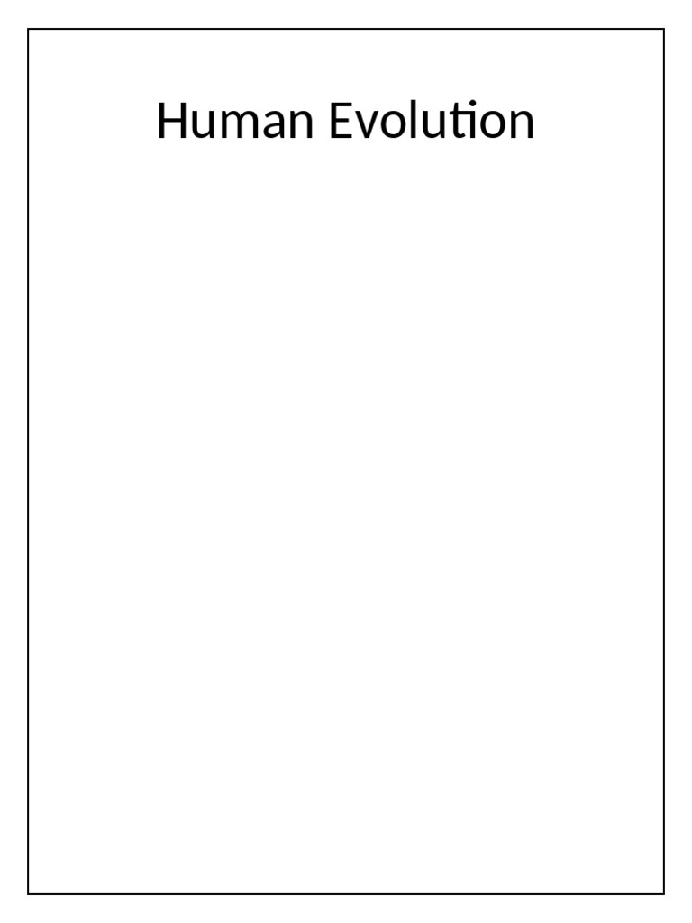 Human Evolution | PDF