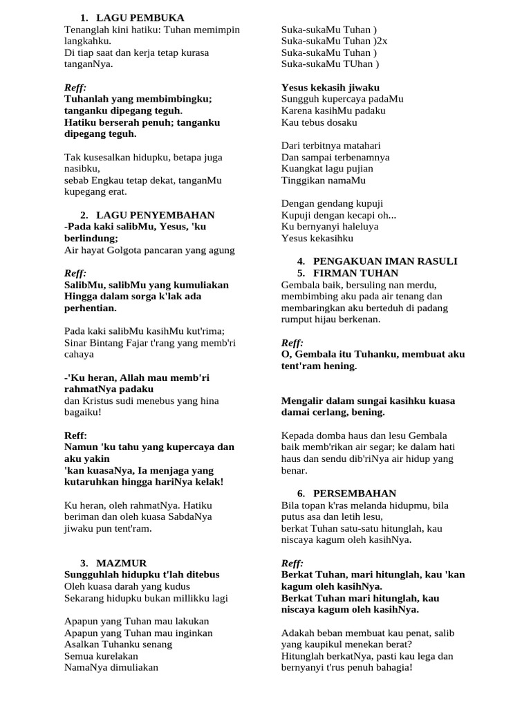Lagu Pujian Rohani | PDF