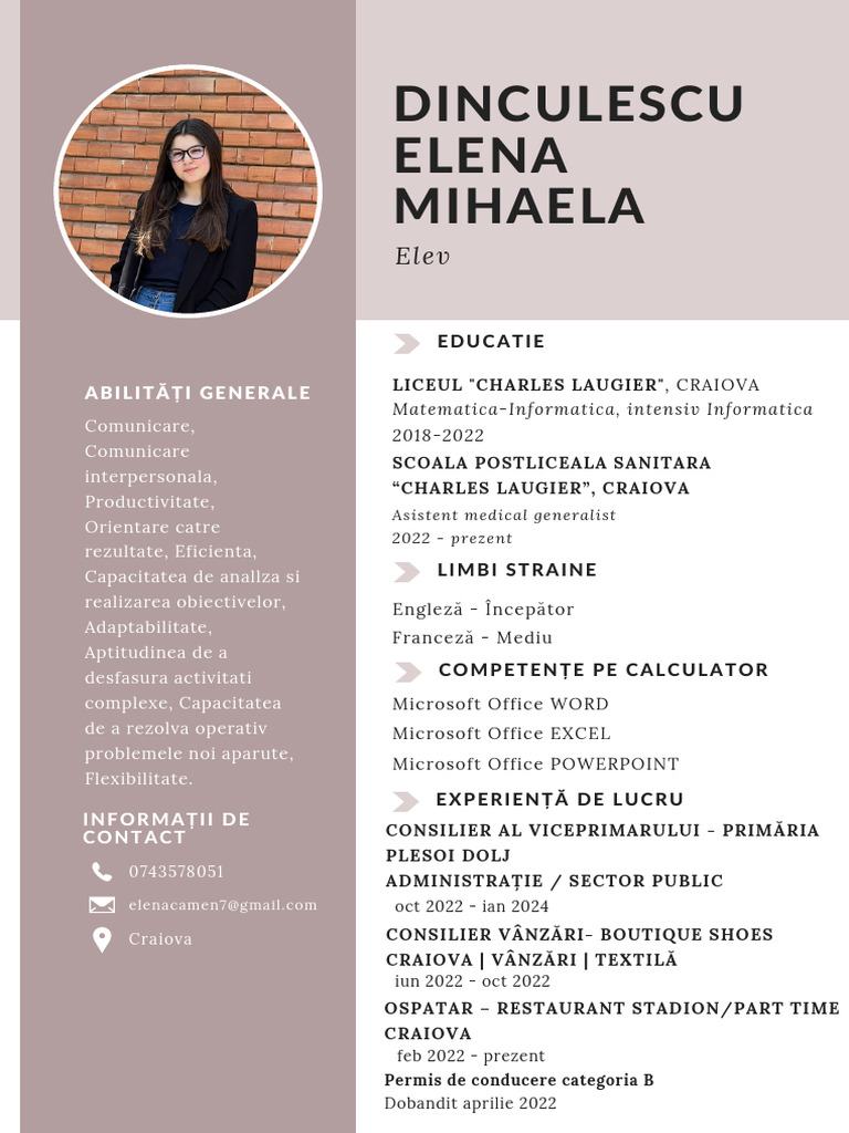 eogbLL9d4FF2 CV Dinculescu Elena Mihaela1 | PDF