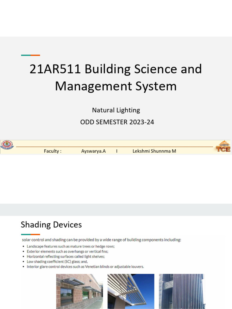 Shading and Control Devices | PDF