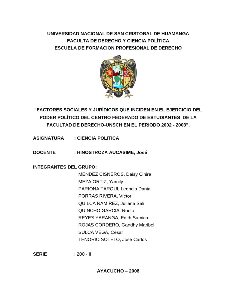 FACTORES DEL EJERCICIO DEL PODER - Ciencia Politica | PDF