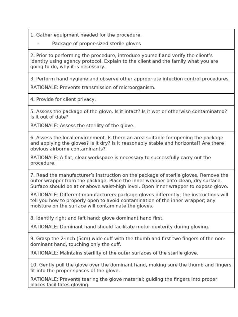 Handwashing Clean Gloving Technique | PDF