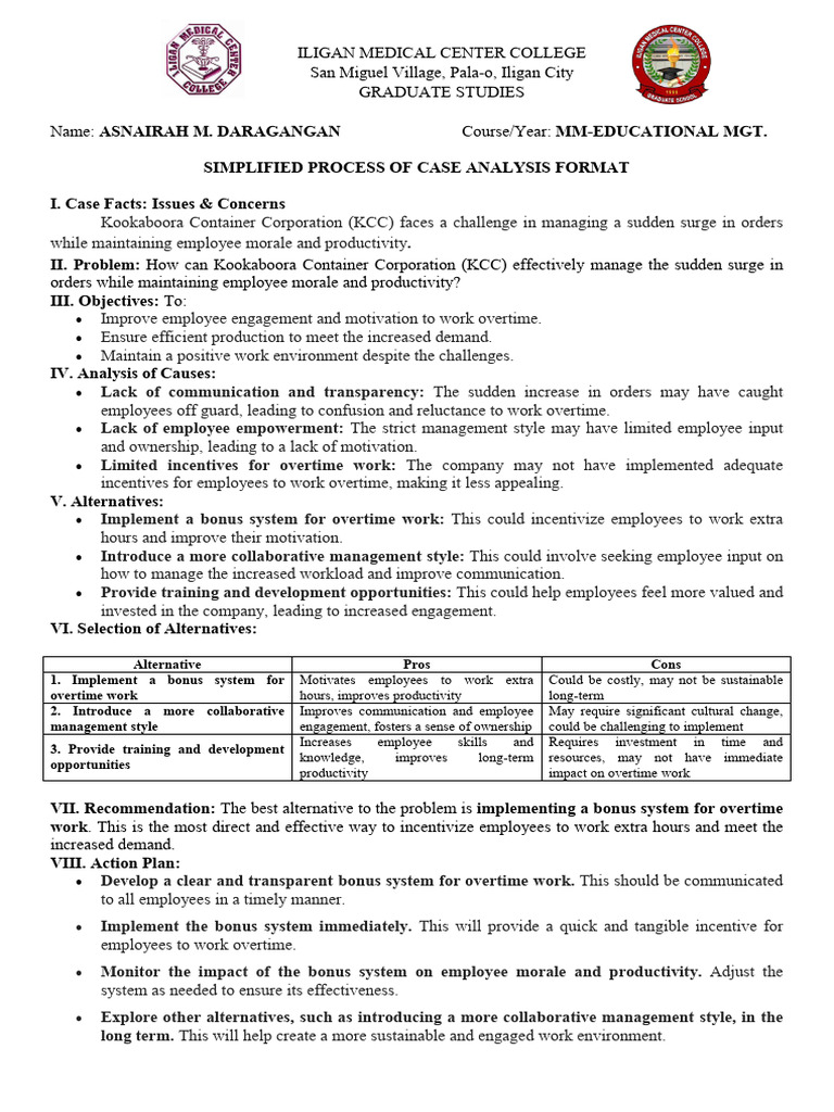 CASE ANALYSIS | PDF