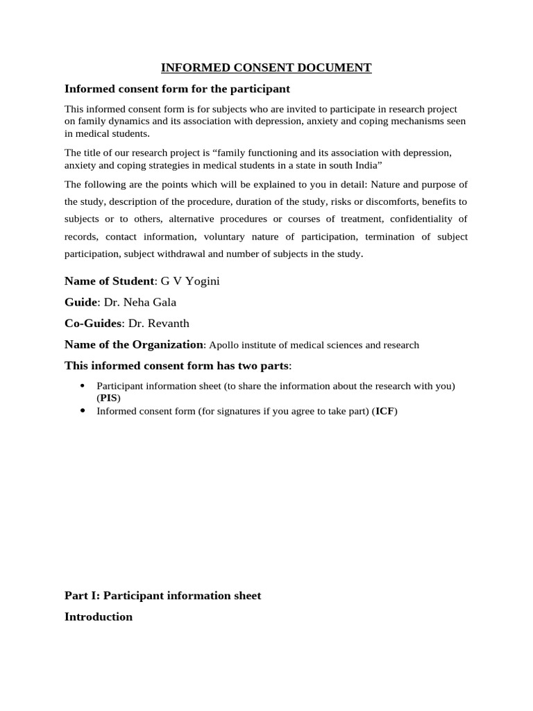 Consent form for sts | PDF