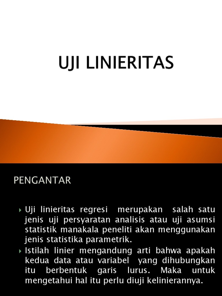 Uji Linieritas Regresi dan Analisis ANAVA | PDF