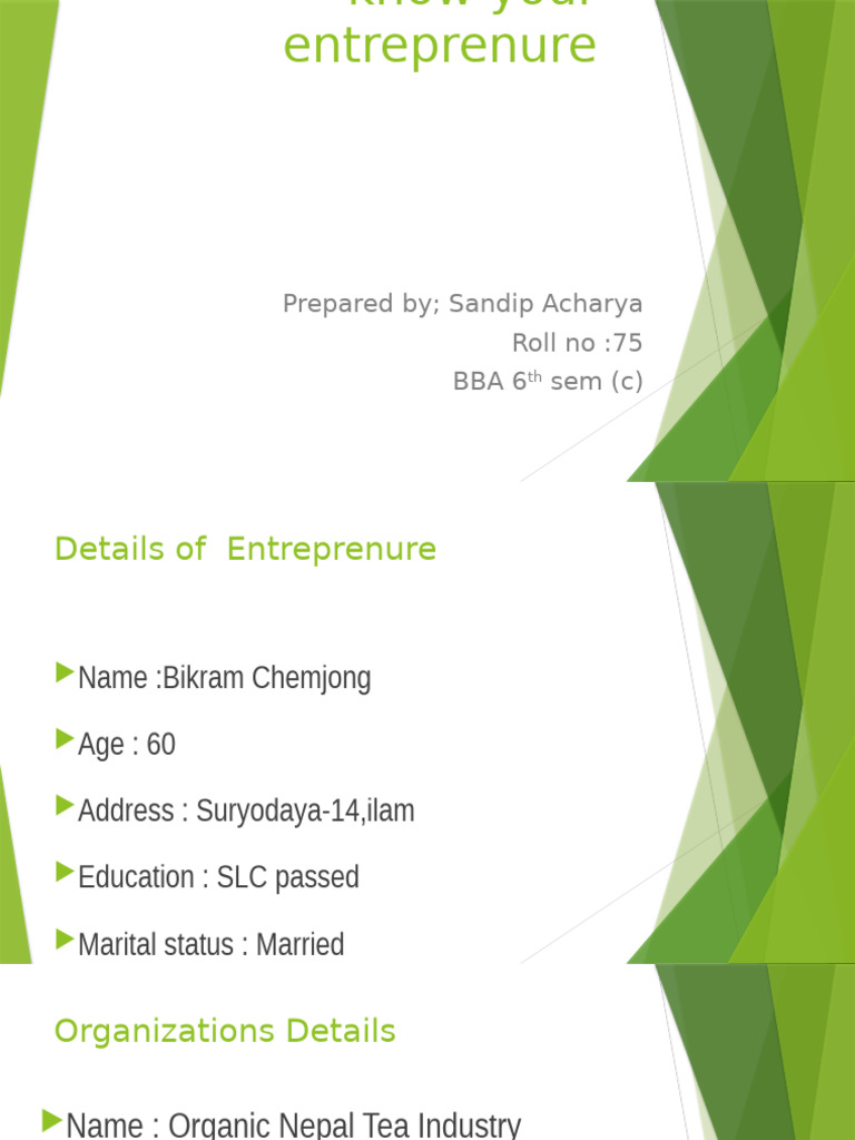 Presentation Made by Sandip Acharya | PDF