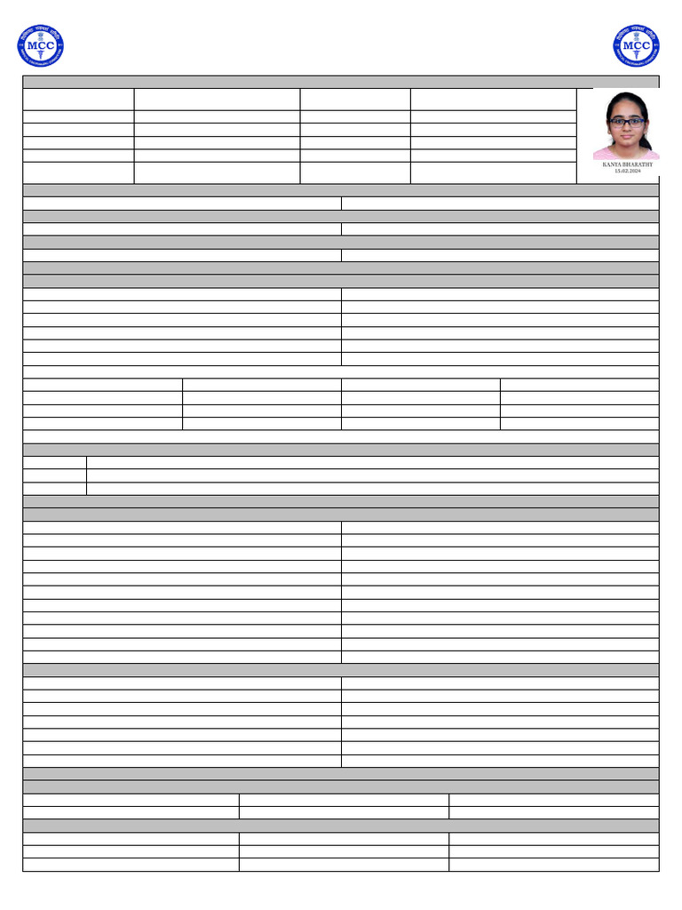 MCC Registration | PDF