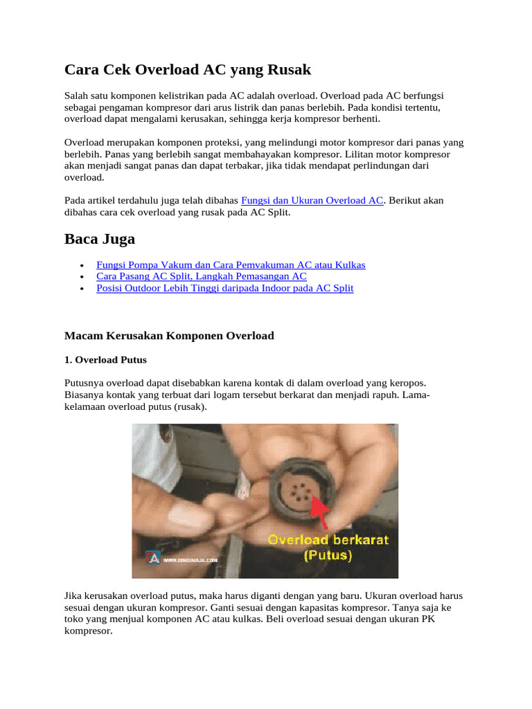 Cara Cek Overload | PDF