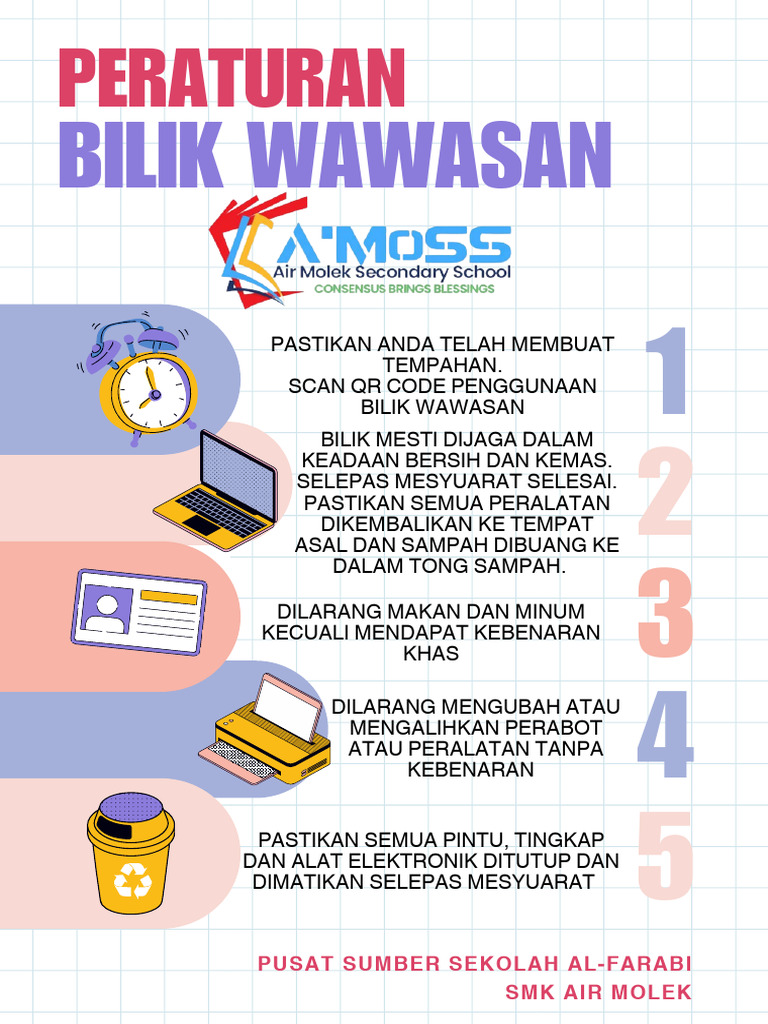 Fun Illustration Meeting Room Rules Poster | PDF