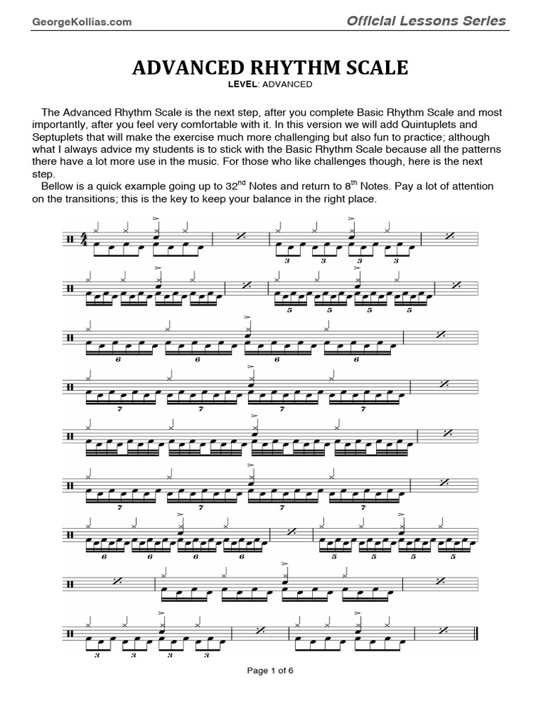 Advanced Rhythm Scale | PDF