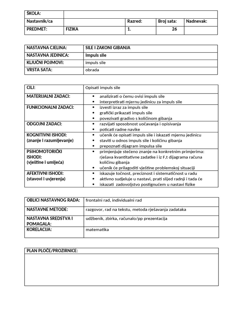 ALFA Priprema - 26. Sat | PDF