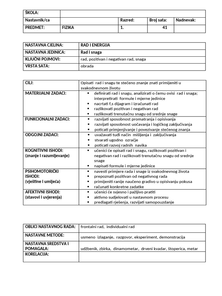 ALFA Priprema - 41.sat | PDF