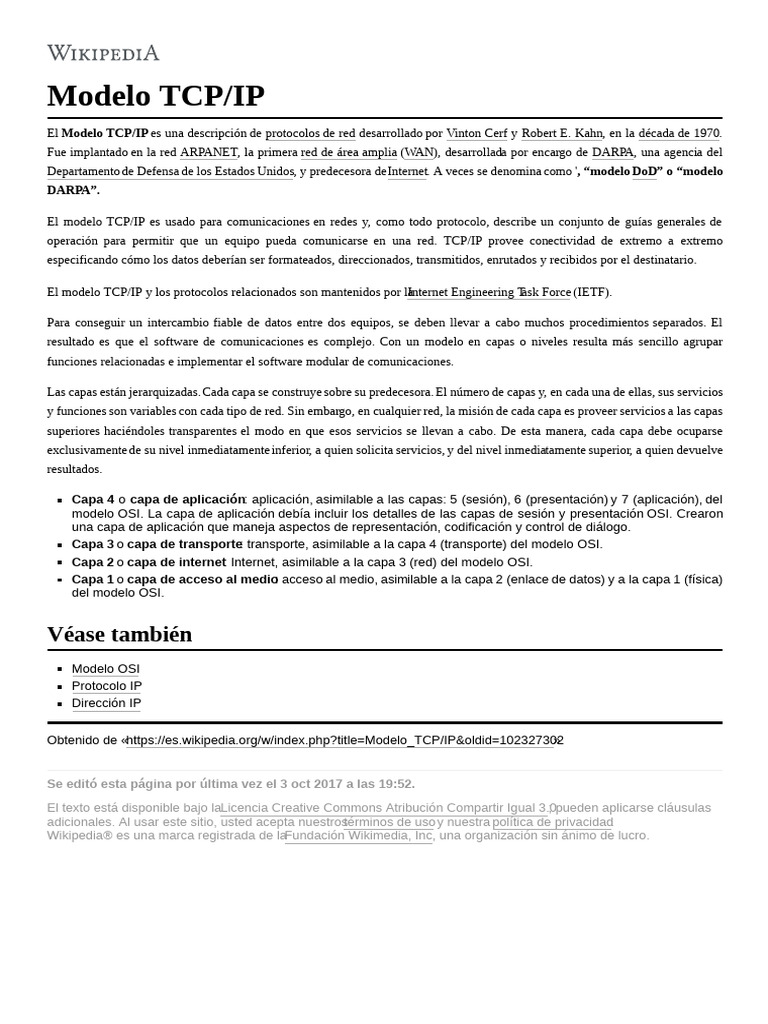 Modelo - TCP-IP, M 0, Actívate, WP, 21.10.17 | PDF