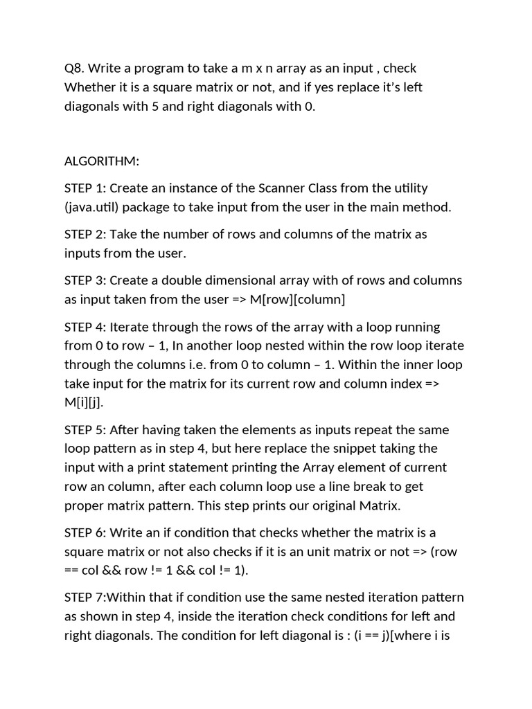 Replace Diagonal Elements Pdf 