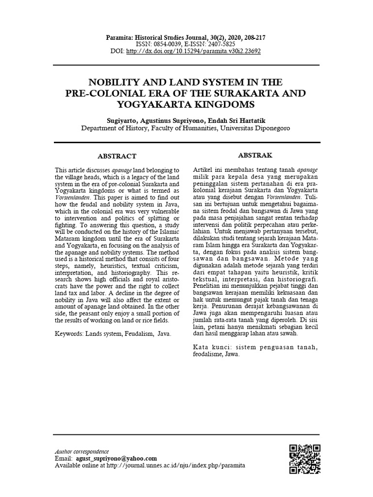 Nobility and Land System in The Pre Colo | PDF | History | Social Science