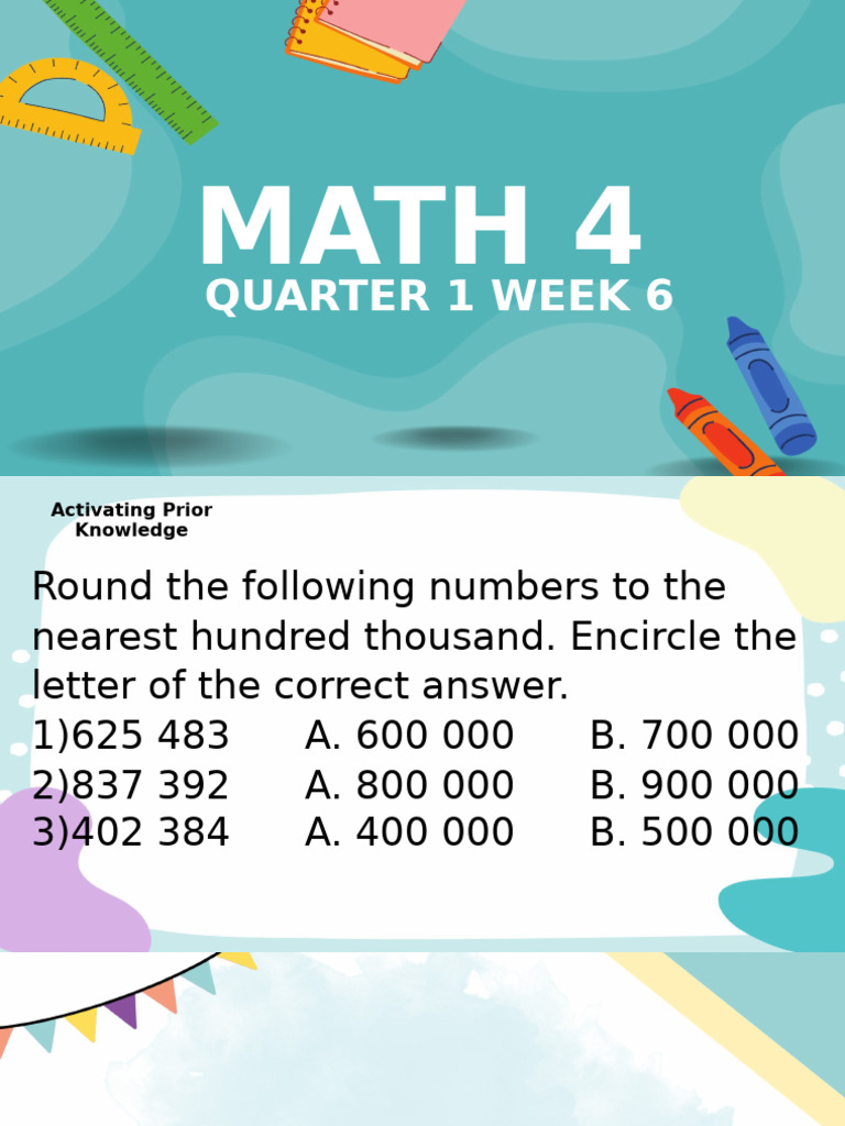Math 4 - Q1 - Week6 | PDF | Behavior Modification | Cognitive Psychology