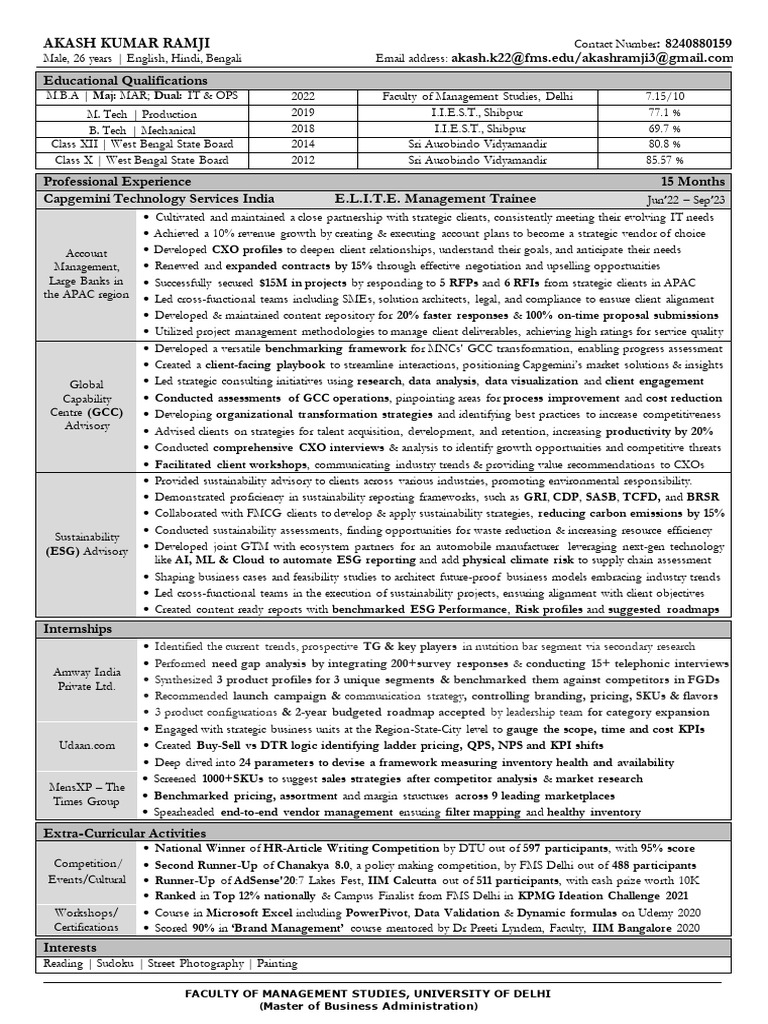 Akash - External CV | PDF